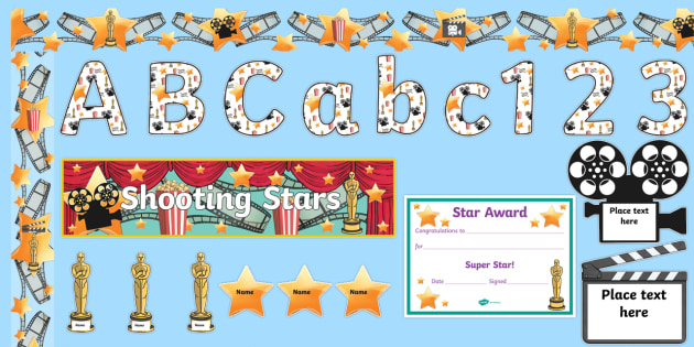 Hollywood Themed Reward Display Pack - Film Star Reward Display Pack