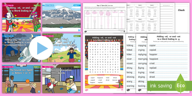 Year 2 Term 2A Bumper Spelling Pack (teacher made)