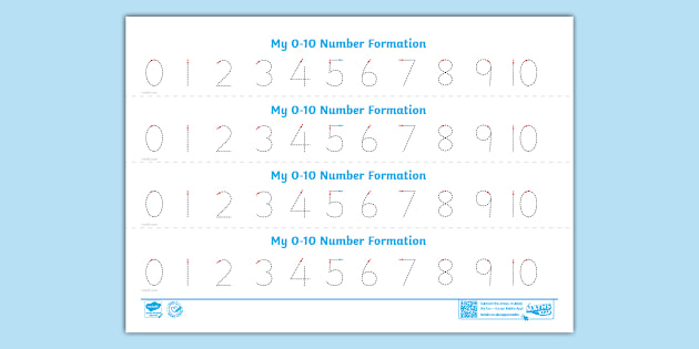 Number Tracing Strips | twinkl.com.au