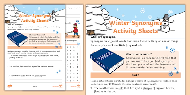 Literacy Synonyms | twinkl.co.uk