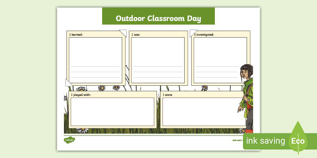 Outdoor Classroom Day Writing Template (teacher made)
