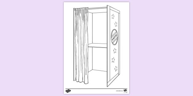 FREE! - Make Your Own Voting Booth Colouring Sheet | Colouring Page