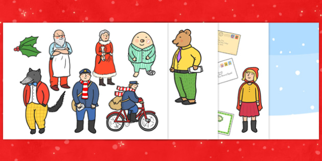 FREE! - Story Cut Outs to Support Teaching on The Jolly Christmas Postman