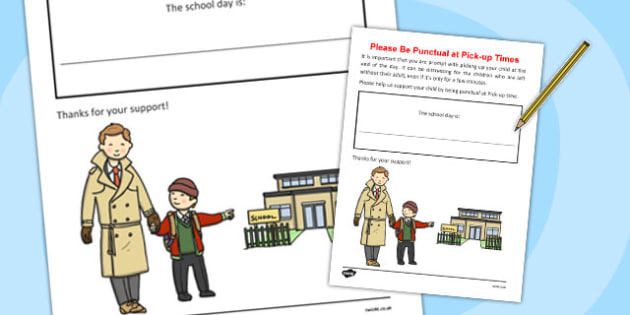 Punctual Pick Up Notice