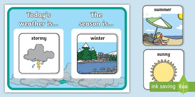 👉 Weather and Season Display Poster (teacher made)
