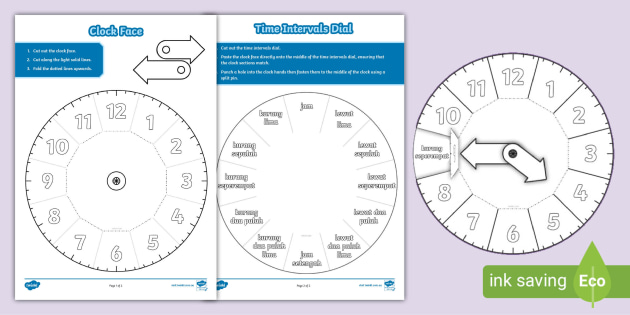Interactive Clock How to Tell the Time - Indonesian