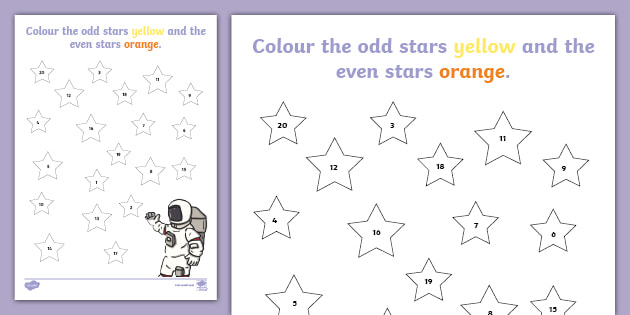 Odd and Even Colouring Sheet | Odd & Even Numbers Worksheet