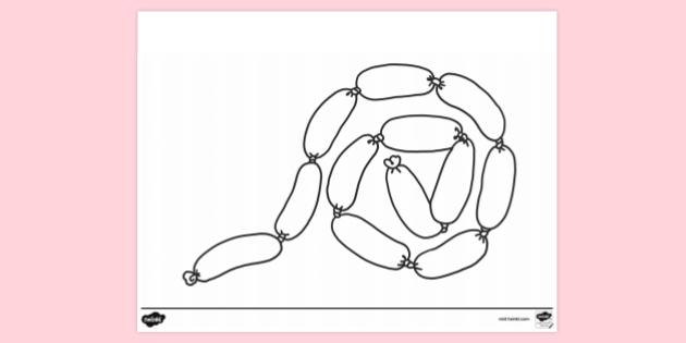 FREE! - Food Sausages Colouring | Colouring Sheets