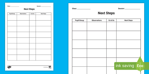 Next Steps (teacher made)