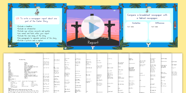 Easter Story Report Task Setter PowerPoint (teacher made)