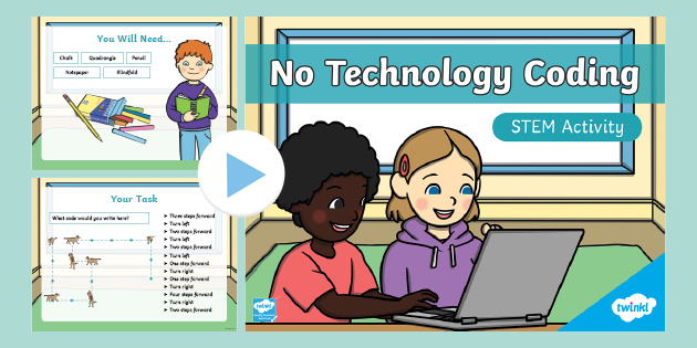 No Technology Coding Powerpoint - Primary Resources - Twinkl