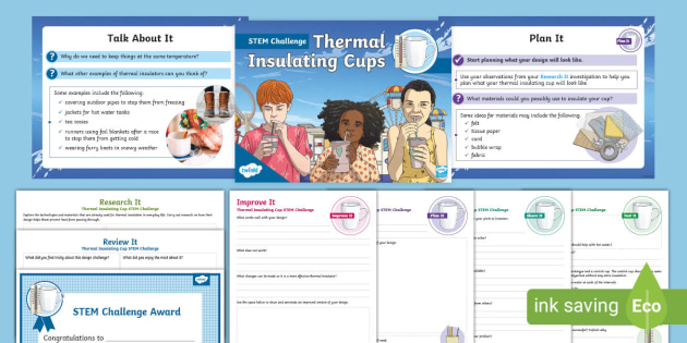 Thermal Insulating Cups STEM Challenge (teacher made)