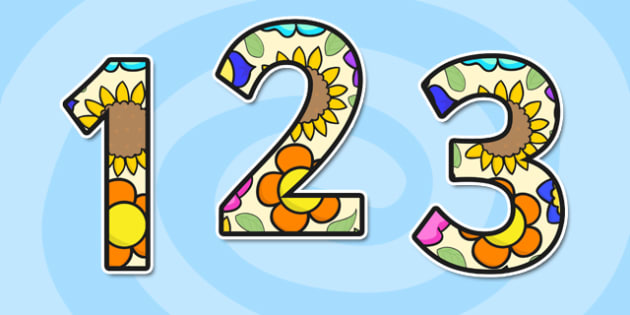 Flower A4 Display Numbers (teacher made)