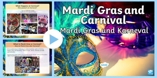 Mardi Gras and Carnival PowerPoint English/German