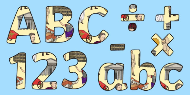 Roman Themed Lettering (teacher made)