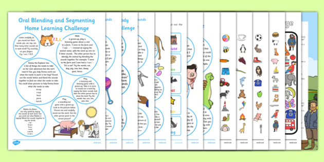 Letters and Sounds Phase 1 EYFS Home Learning Challenge Sheet Resource Pack