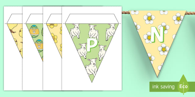 Spring Display Lettering Bunting (teacher made)