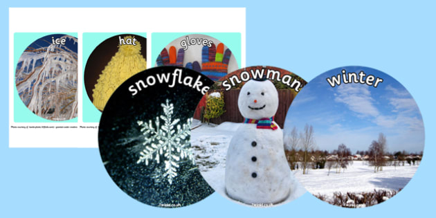 Winter Display Circle Photo Cut Outs (teacher made)