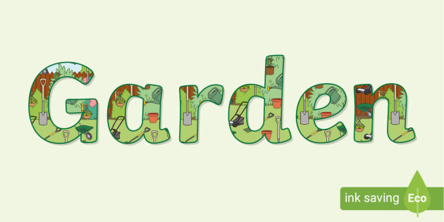 Garden Display Lettering (teacher made)