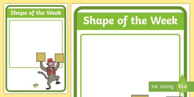 Shape of the Week Display Poster - Shape of the Week Display Poster