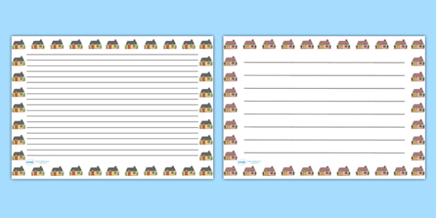 FREE! - Houses and Homes Page Borders Landscape