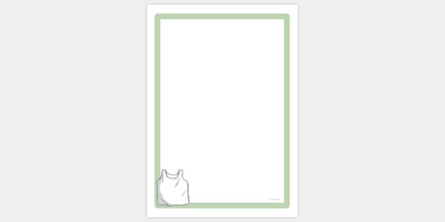 FREE! - Simple Blank Vest Page Border | Page Borders | Twinkl