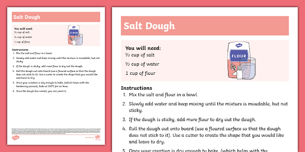Salt Dough Recipes | twinkl.co.uk