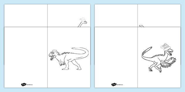 Dinosaur Christmas Cards