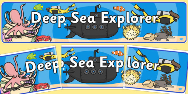 Deep Sea Explorer Role Play Banner-sea, ocean, explorer, role play, banner