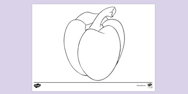 FREE! - Pepper Colouring Sheet | Free Twinkl Resources