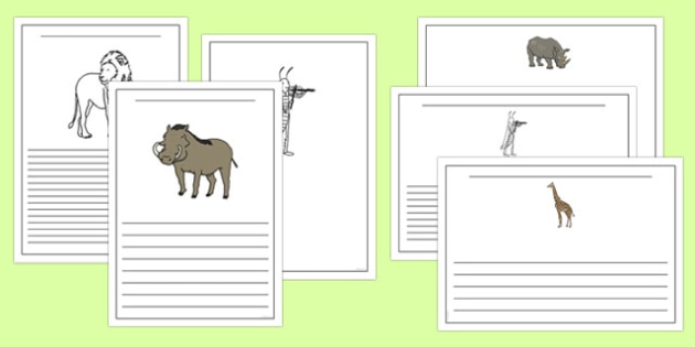 Dancing Giraffe Themed Writing Frames (teacher made)