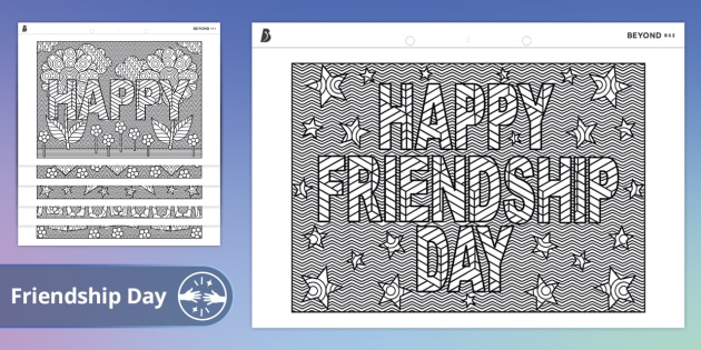 Friendship Mindfulness Colouring | Friendship Day | Beyond