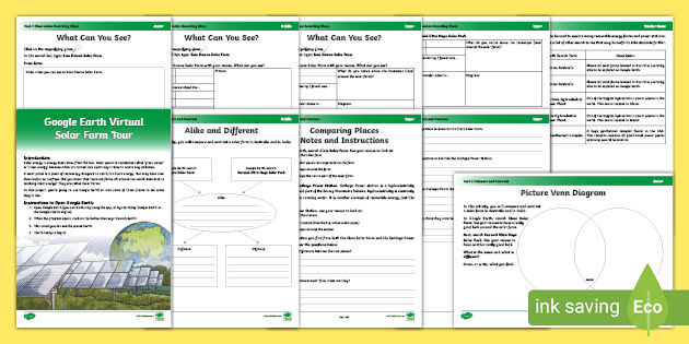 Google Earth Virtual Solar Farm Tour (teacher made)