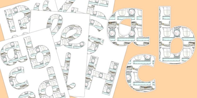 👉 Measurements Display Lettering (teacher made)