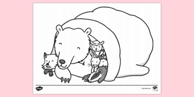 FREE! - Mole Rabbit Hedgehog Badger Owl Fox and Bear in Mitten ...