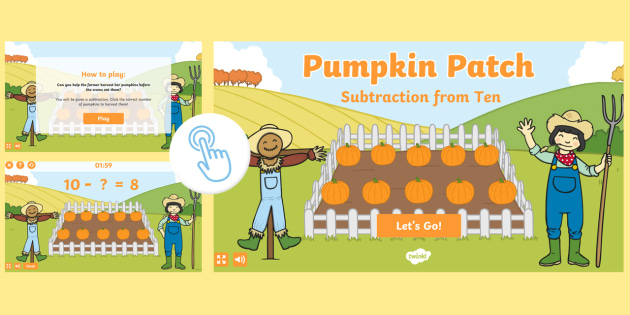 Pumpkin Patch Subtraction From 10 (teacher made)