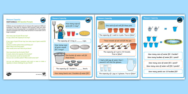👉 White Rose Maths Compatible Year 1 Measure Capacity Mastery
