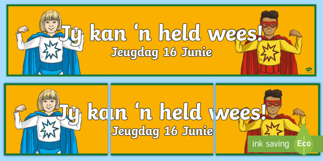 Suid Afrika Jeugdag 16 Junie Banner (Teacher-Made)