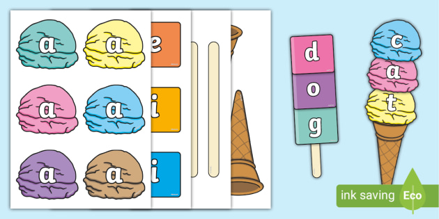 Summer Phonics Build an Ice Cream