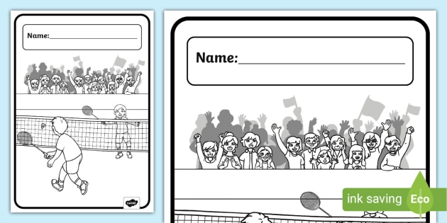 FREE! - Badminton Colouring Book Cover (teacher made)