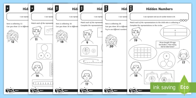 Representing Bonds to Twenty Differentiated Worksheet / Worksheets