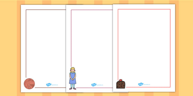5 Currant Buns Page Borders