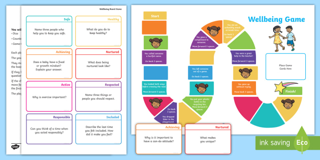 Wellbeing Indicators Board Game - SHANARRI, HWB, Game, Activity, Activities