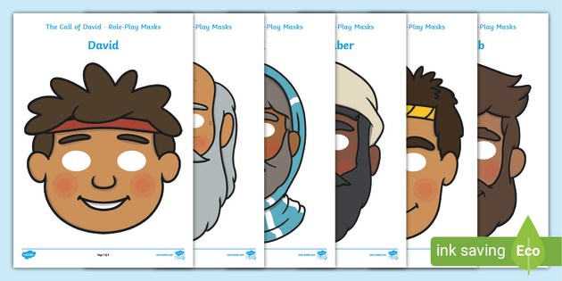 The Call of David Bible Character Masks | Twinkl
