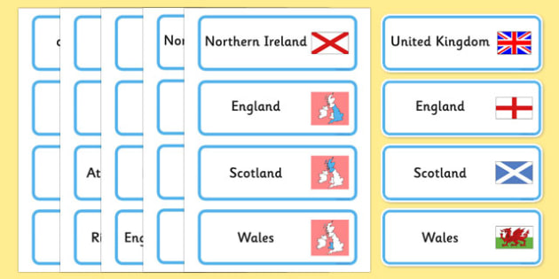 Our Country UK Word Cards (teacher made)