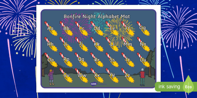 Bonfire Night Themed Alphabet Mat (Teacher-Made)