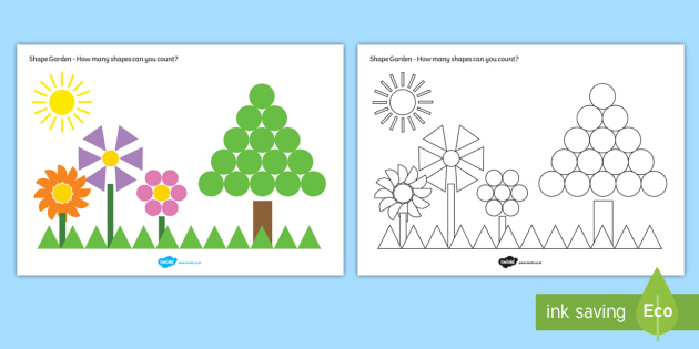 FREE! - Shape Garden Counting Activity (teacher made)