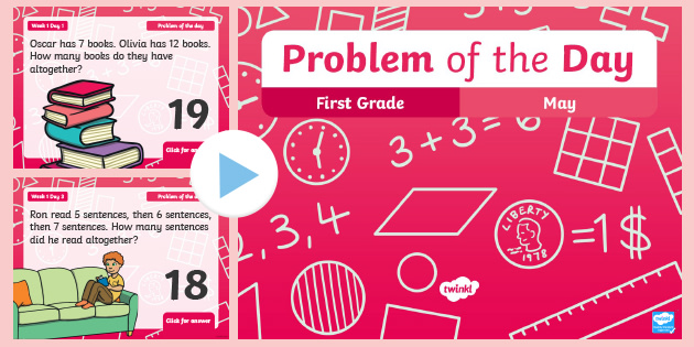 First Grade Math Problem of the Day - May PowerPoint