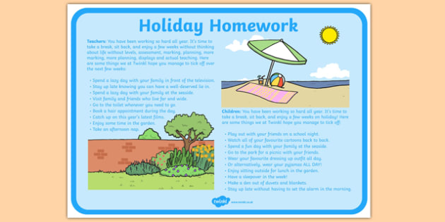Holiday Checklist for Teachers and Children
