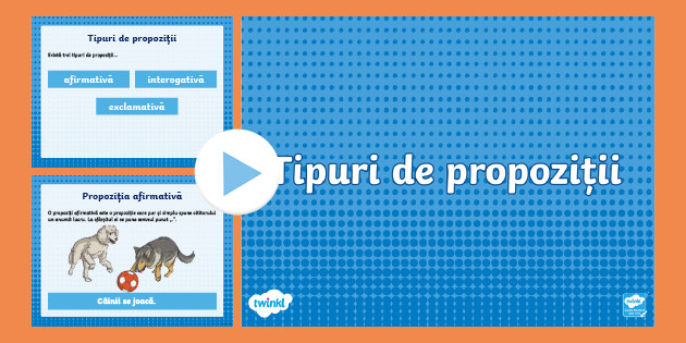 Tipuri de propoziții – Prezentare PowerPoint
